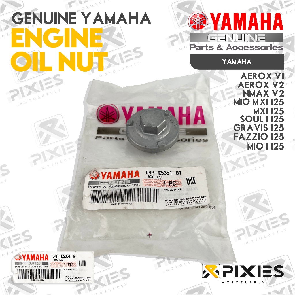 ENGINE OIL NUT FOR AEROX V1 / AEROX V2 / NMAX V2 / MIO MXI 125 / SOUL I ...