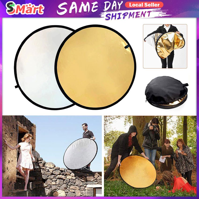 30/60/80cm Fill Light Round Board Reflector Photography Collapsible ...