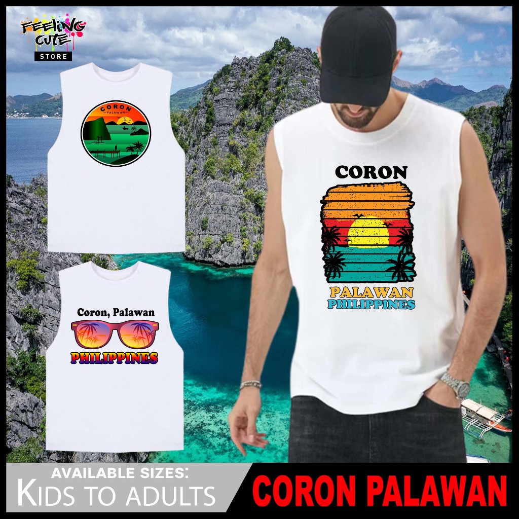 Coron Palawan Sando Muscle Tees Summer Design Boracay Shirt for kids to ...