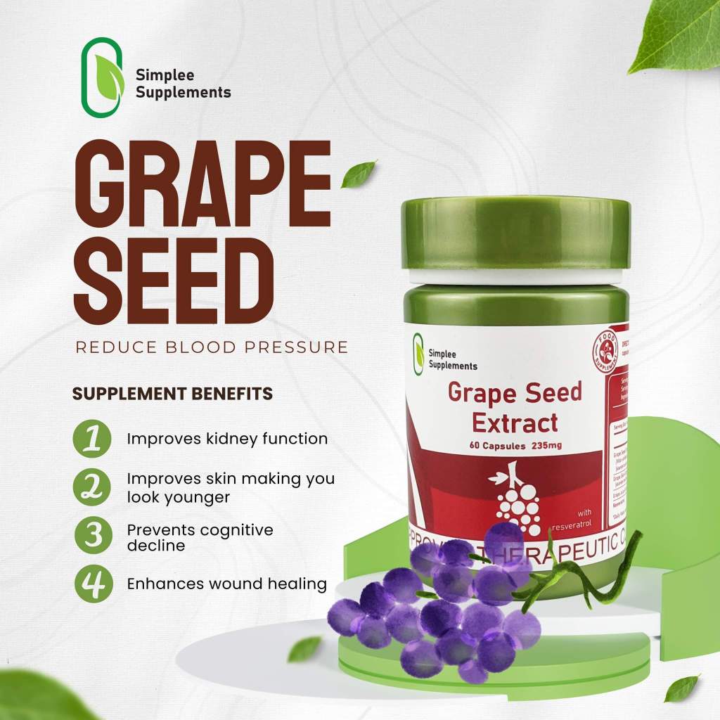 Simplee Grape Seed 60 Capsule Supplement (235 mg) | Shopee Malaysia