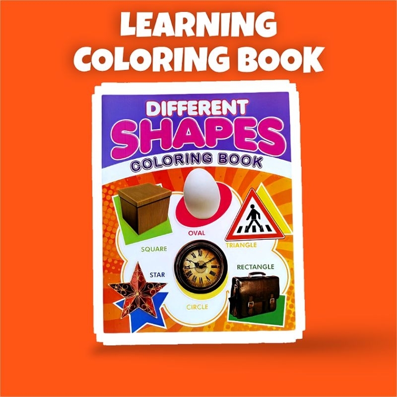 Different Shapes Coloring Book 12Pages — Educational Learning Drawing ...
