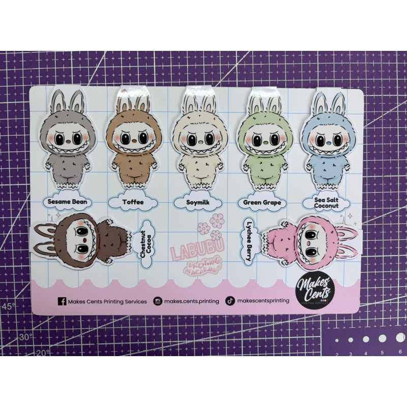 LABUBU EXCITING MACARON MAGNETIC BOOKMARKS SET OF 7 | Shopee Malaysia