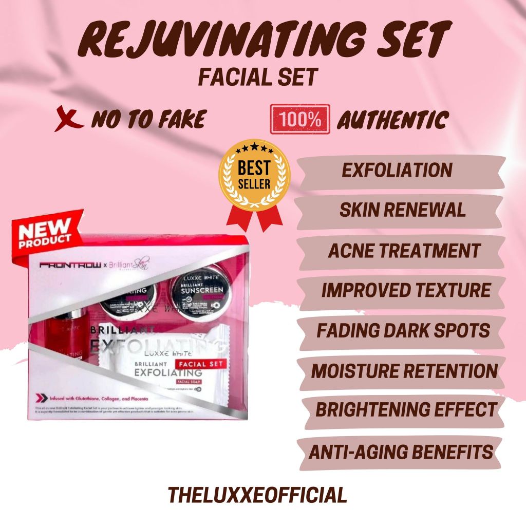 FRONTROW Brilliant Exfoliating Facial set Luxxe White Glutathione ...
