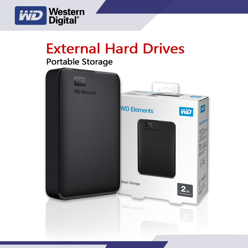 WD Elements Portable 1TB 2TB External Hard Drive For Mac and Windows ...