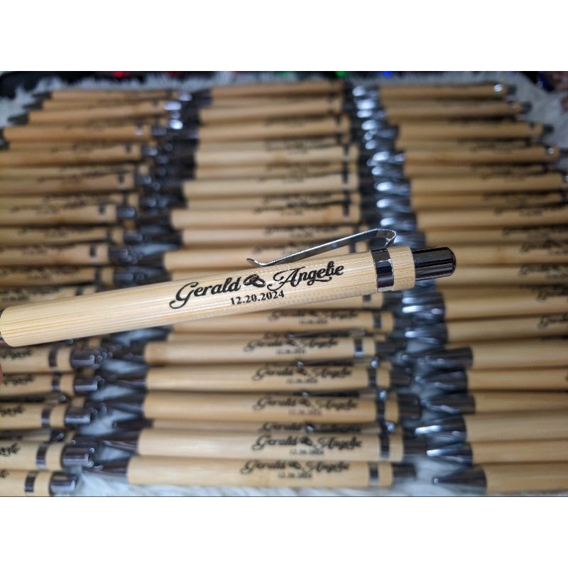 PERSONALIZED BAMBOO PEN (200 PCS WITH INDIVIDUAL PLASTIC) (LASER ...