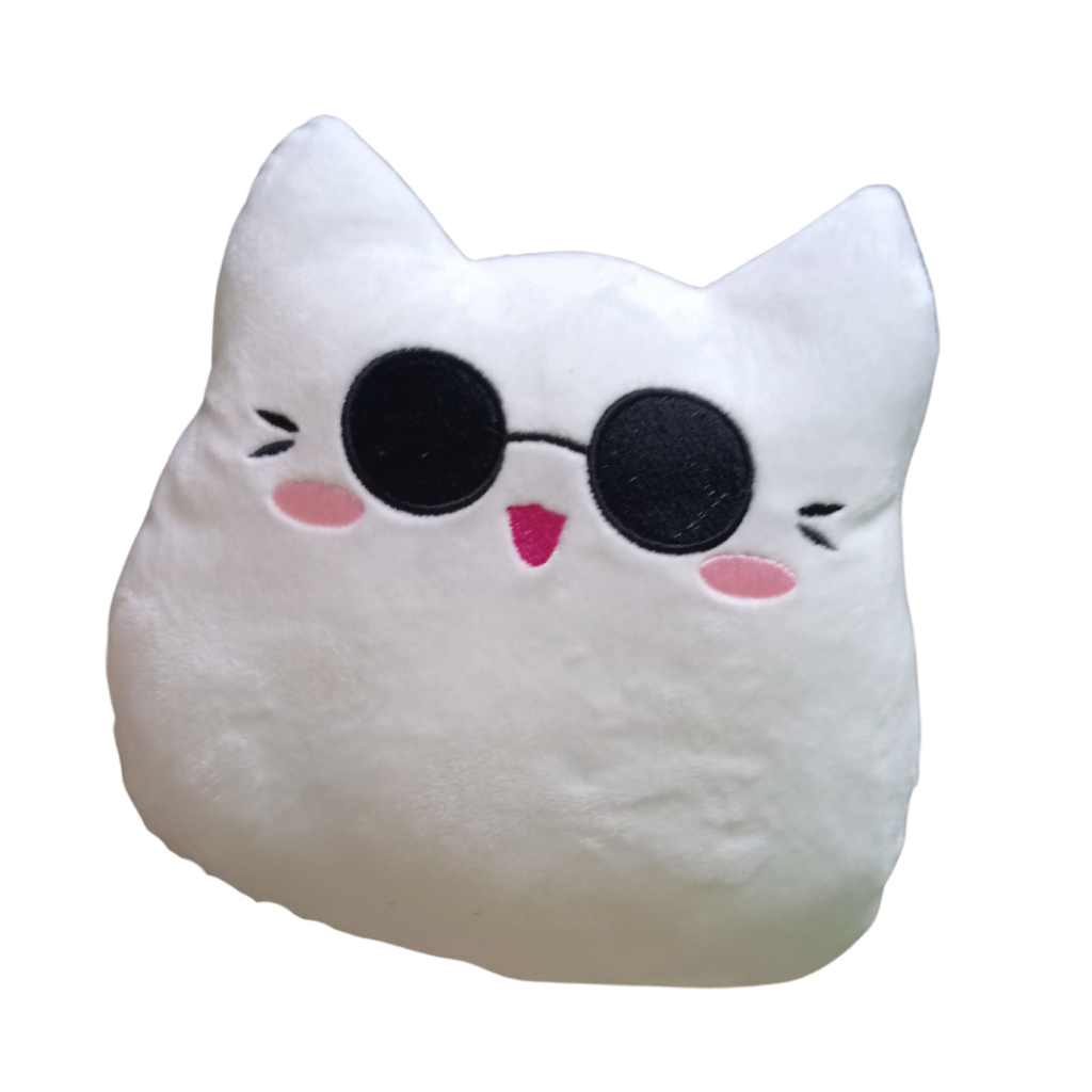 Gojo Cat Stuffed toy cute plushie plush white cat with glasses 8 inches ...