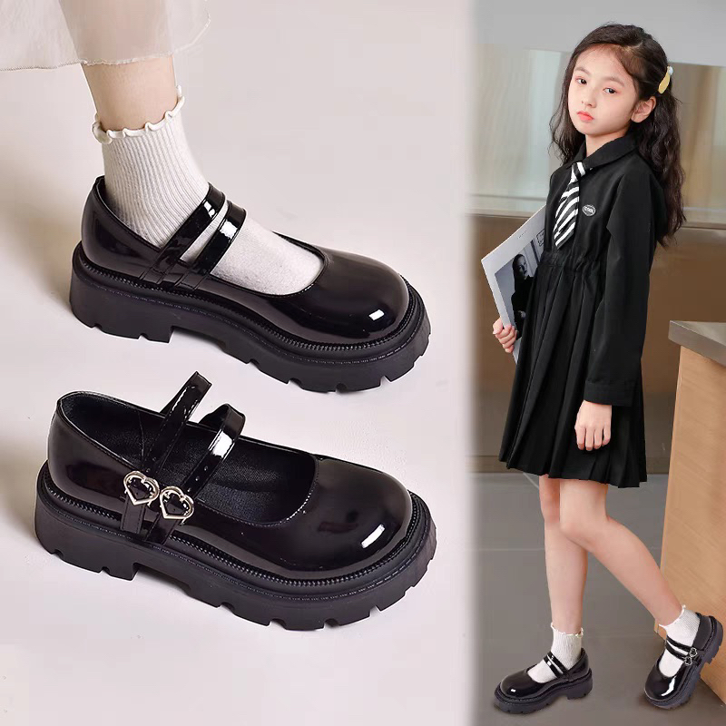 kids black shoes 525 school shoes for girls ( Rubber-weighty) kids girl ...