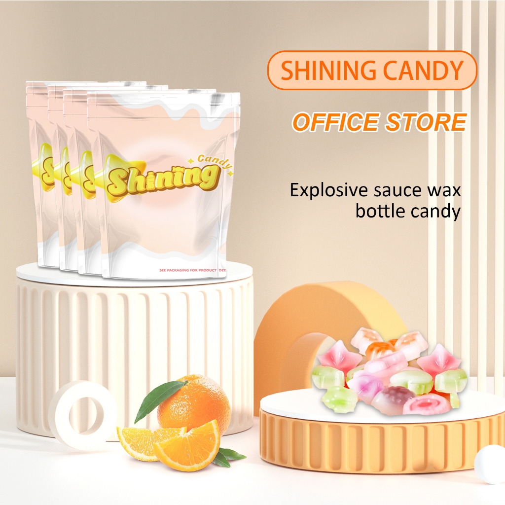 SHINING CANDY Candies Wax Sugar 65g Bagged Edible Student Wax Bottle Candy Bonbon Snack wax ...