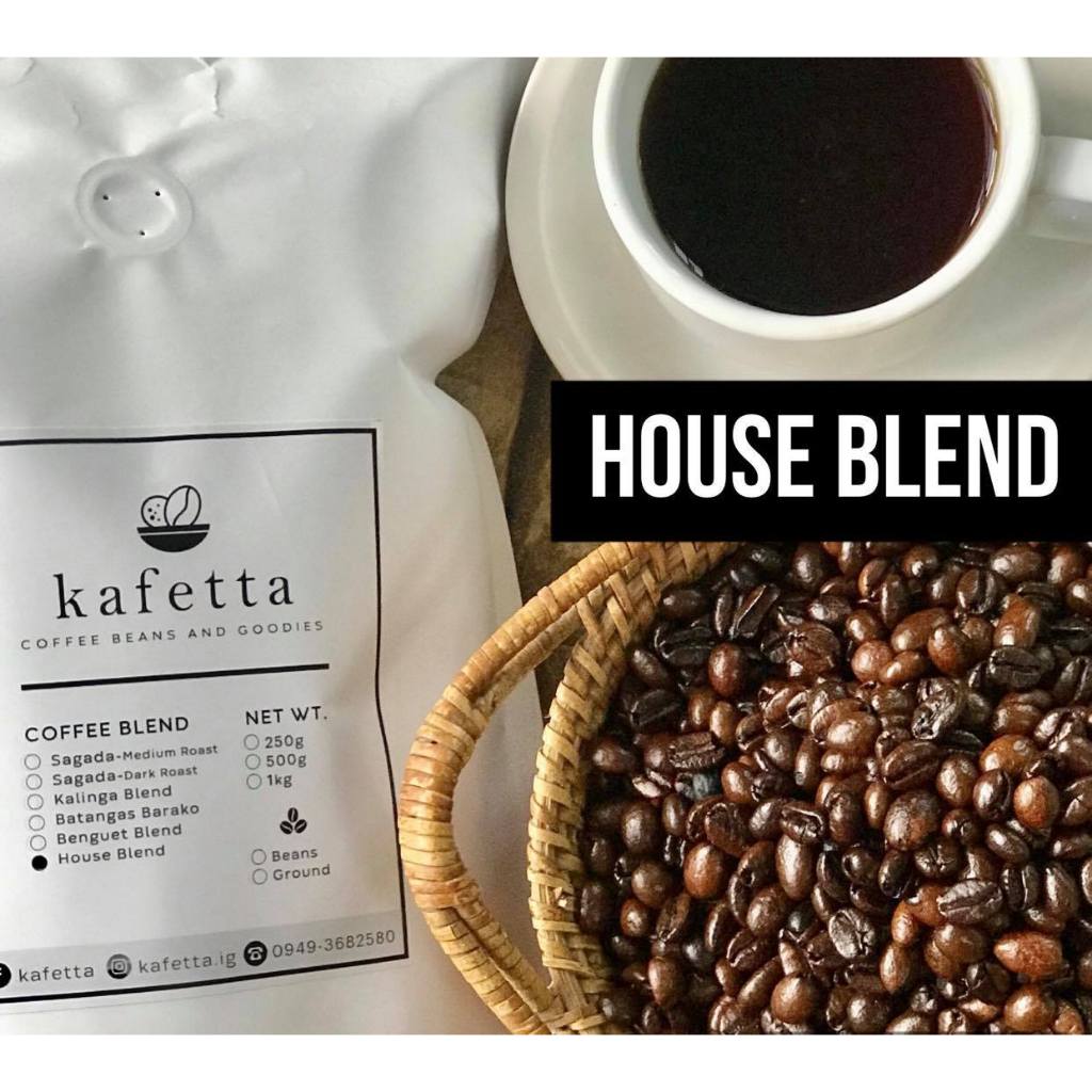 Kafetta House Blend Coffee Beans or Ground - Robusta, Arabica and ...