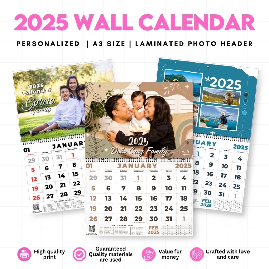 2025 CALENDAR PERSONALIZED A3 SIZE LAMINATED WALL HANGING CALENDAR | Shopee Malaysia