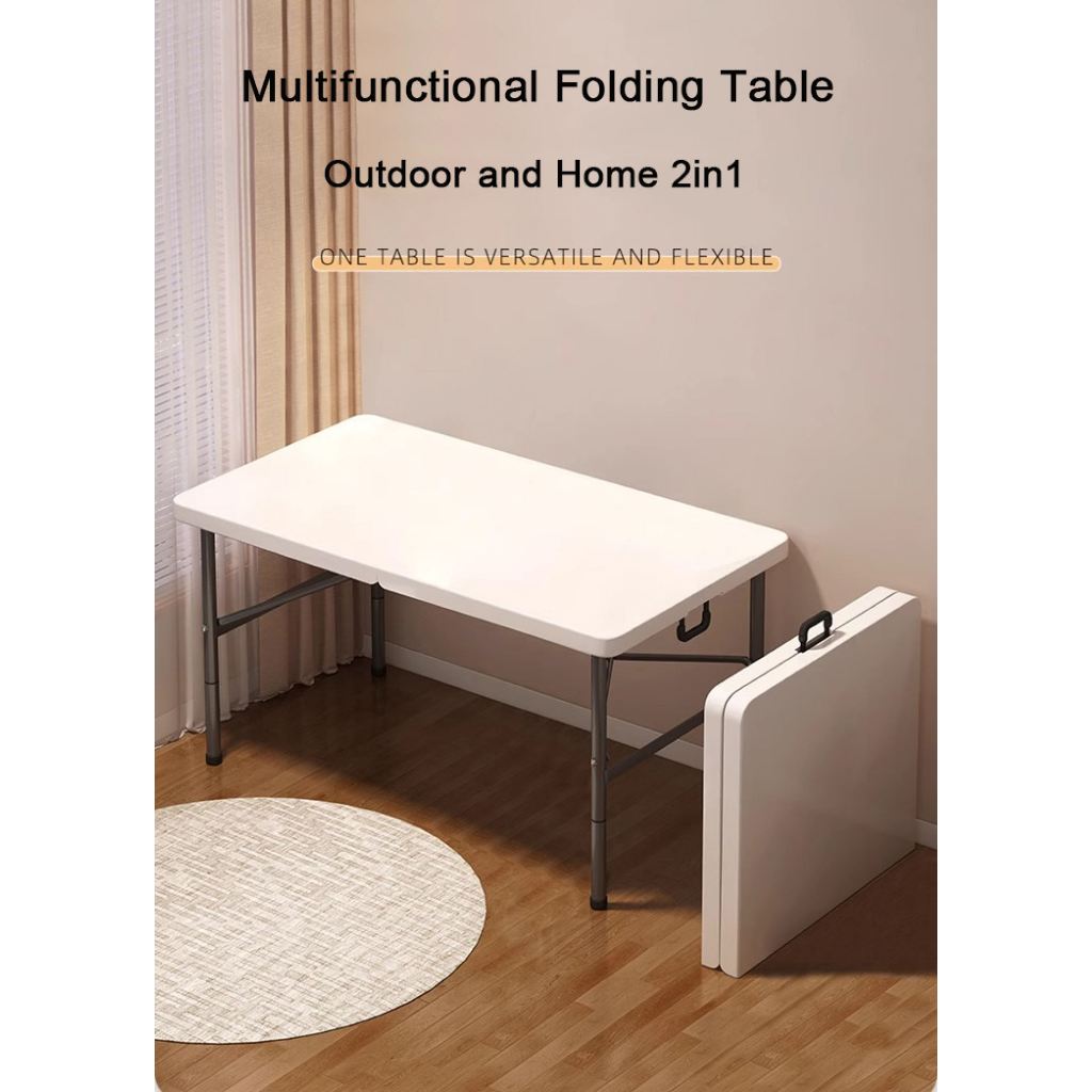Heavy Duty Folding Table Fold-in-half Table Steel Residential Grade ...