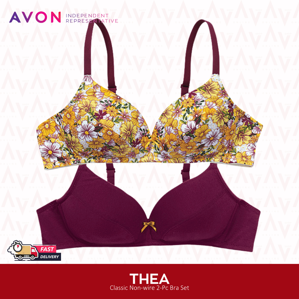 Avon Thea 2pc Non-wire Classic Bra Set (Sera, Carol, Alora) | Shopee ...