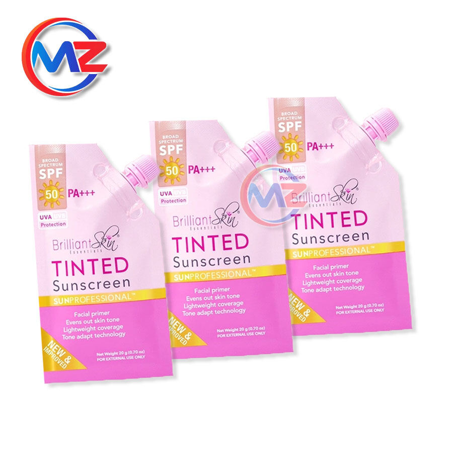 ( SET OF 3 ) Brilliant TinTed Sunscreen SUNPROFESSIONAL Facial Primer ...