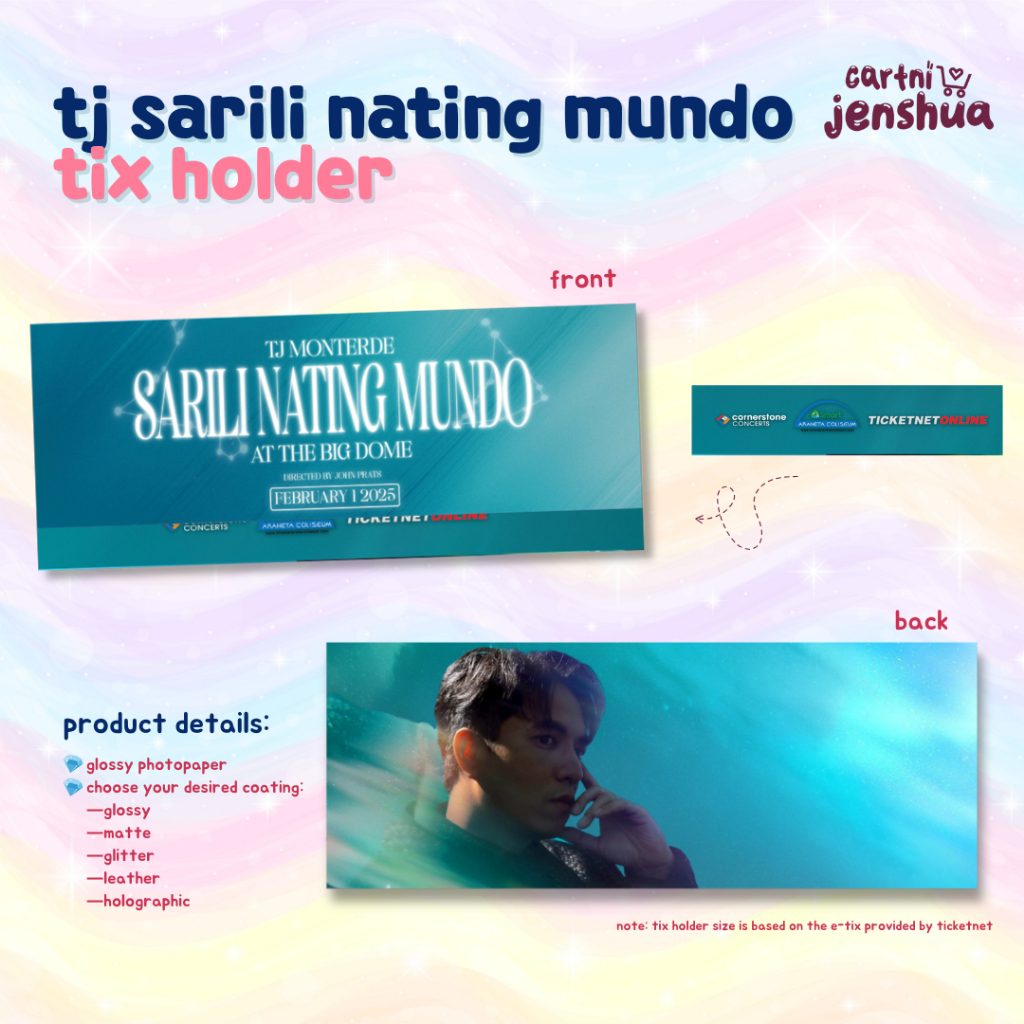 TJ Monterde Sarili Nating Mundo Ticket Holder Fanmade by Cartnijenshua ...