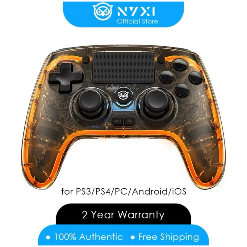 NYXI Hall Effect Wireless Game Controller Transparent Gamepad for PS4 ...