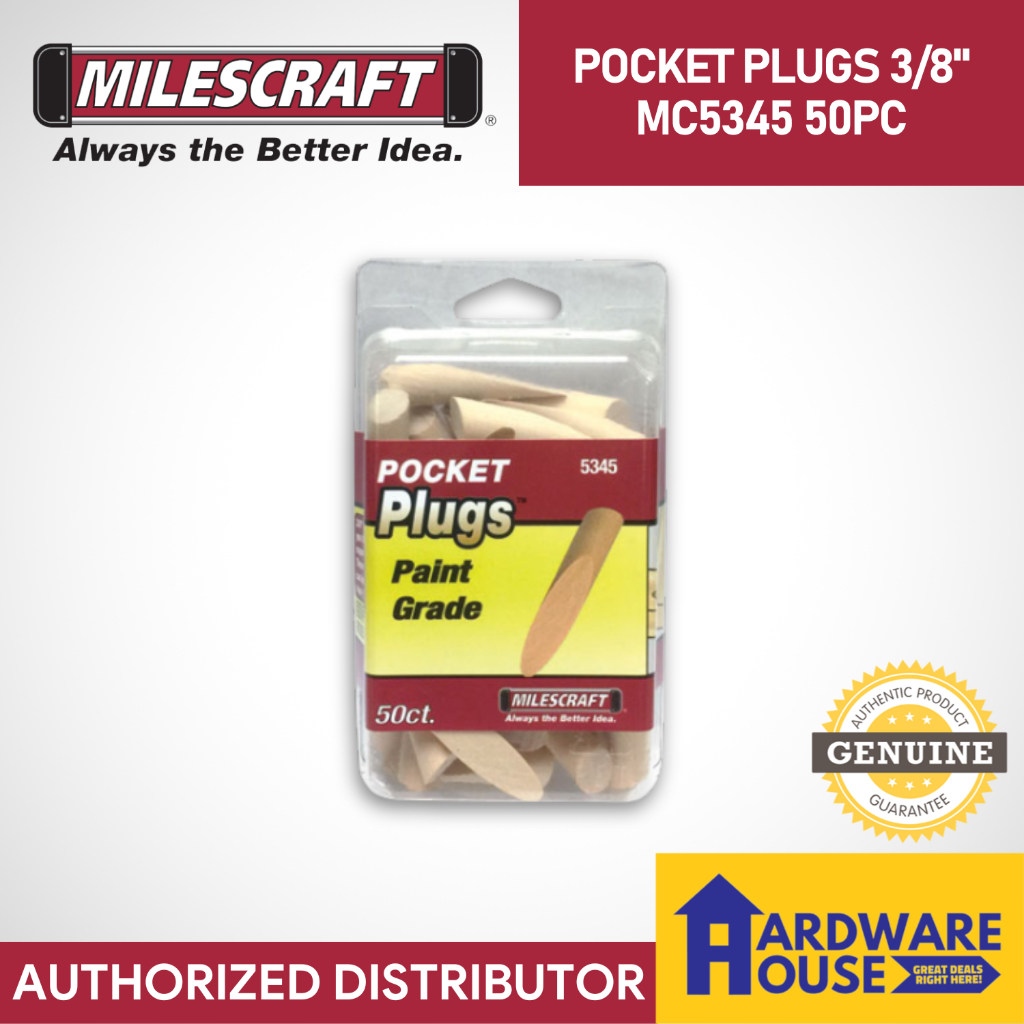 MILESCRAFT Wooden Pocket Plugs 3/8" 50pcs | Shopee Malaysia
