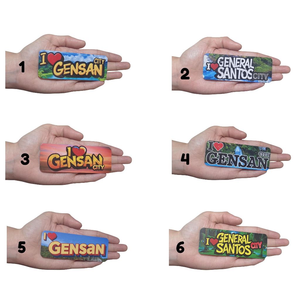 Rectangle Rubber Ref Magnet Souvenir - I Love Gensan Design | Shopee ...