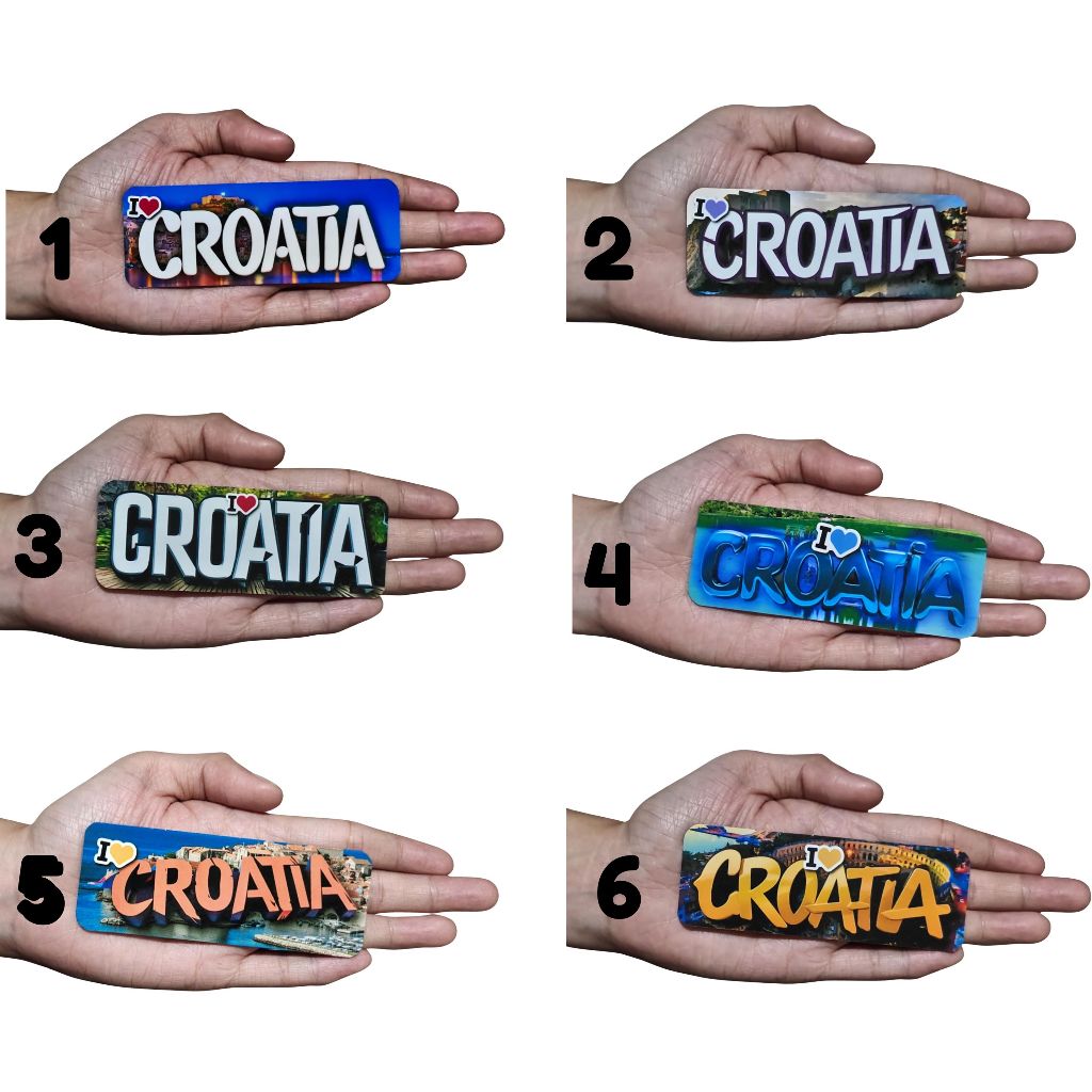 Rectangle Rubber Ref Magnet Souvenir - I Love Croatia Design | Shopee ...
