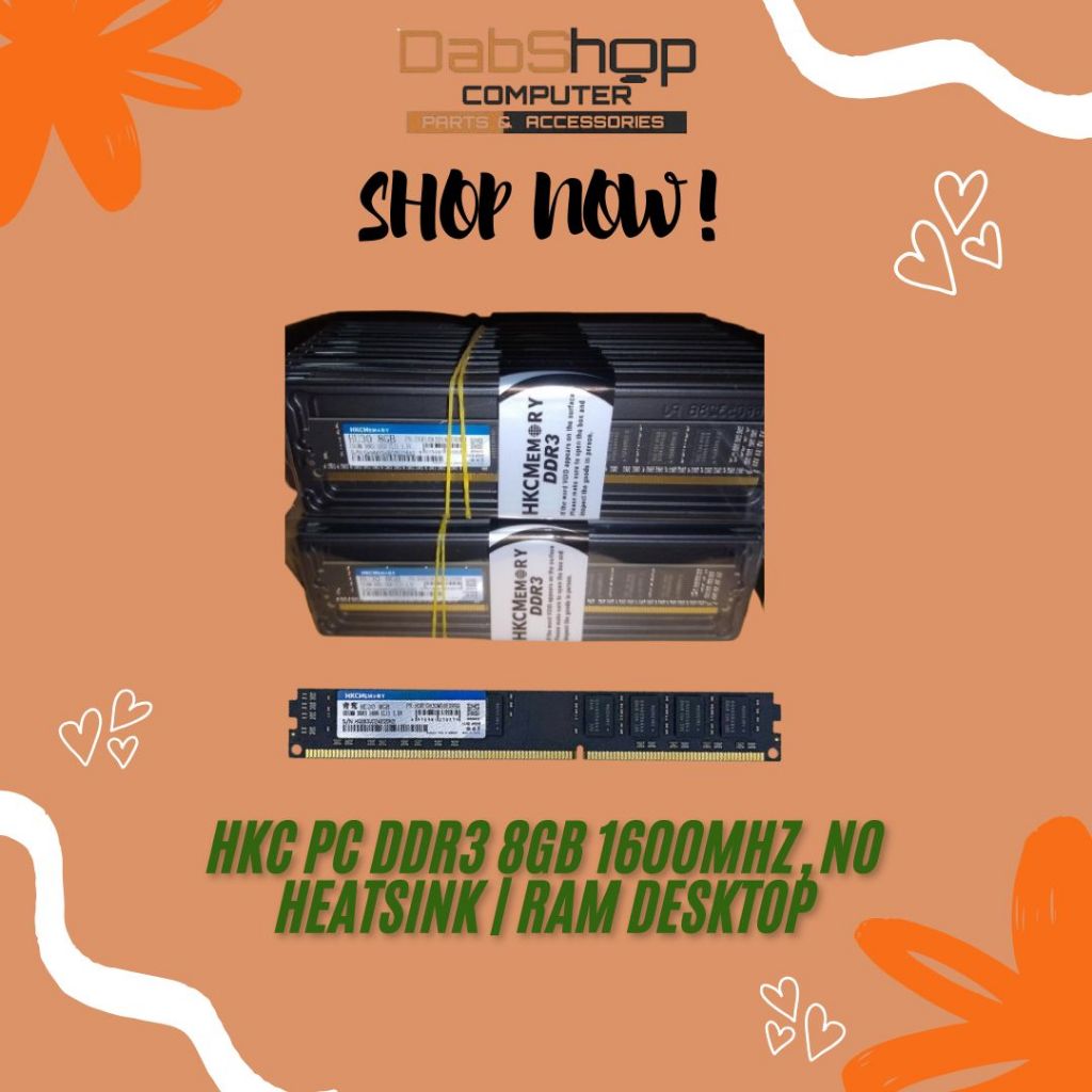 HKC PC DDR3 8GB 1600MHZ, NO HEATSINK | RAM DESKTOP | Shopee Malaysia