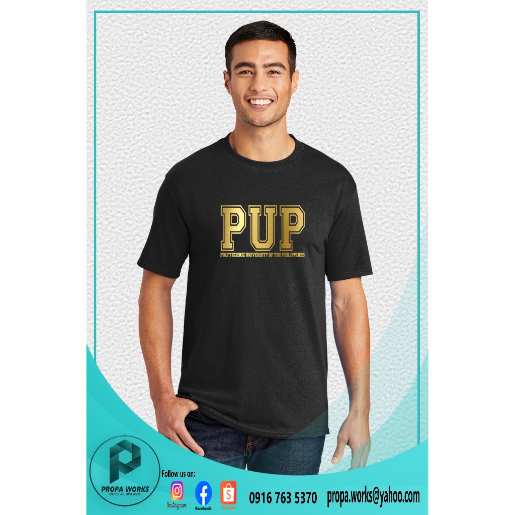 PUP TSHIRT: Design Name: PUP poreber (GOLD) | Shopee Malaysia