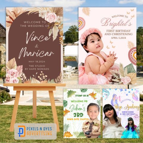 WELCOME BOARD LAYOUT INCLUDED WEDDING BIRTHDAY DEBUT on 3mm sintra ...