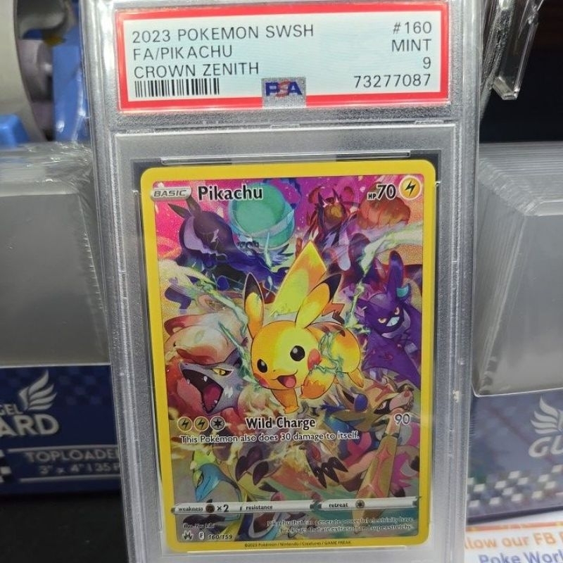 PSA 9 Pikachu 160/159 - Galarian Gallery - Crown Zenith - Pokemon ...