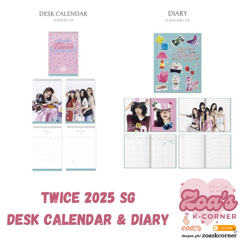 TWICE Diary & Desk Calendar 2025 Season Greetings | Shopee Malaysia