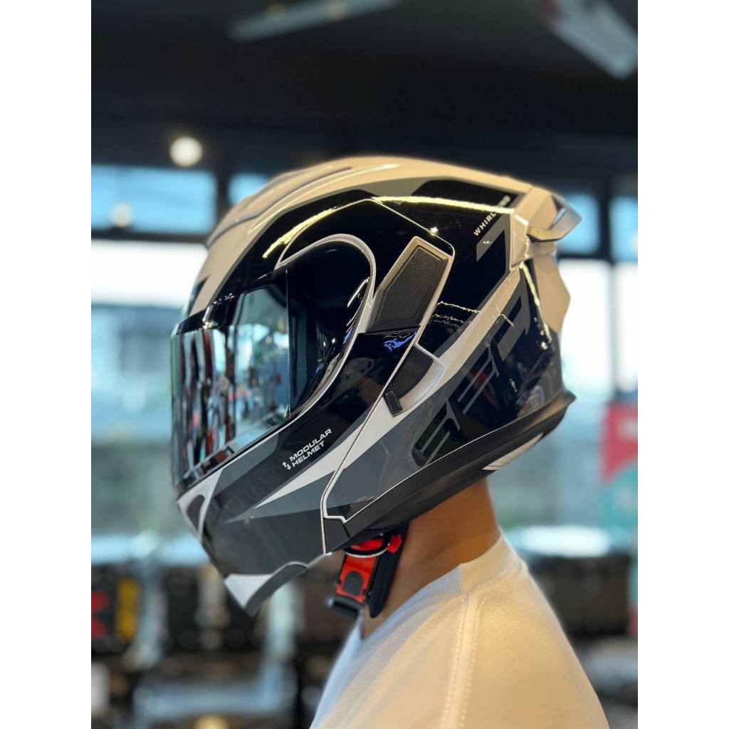 SEC WHIRLWIND-JAK MODULAR HELMET (FREE CLEAR LENS) | Shopee Malaysia