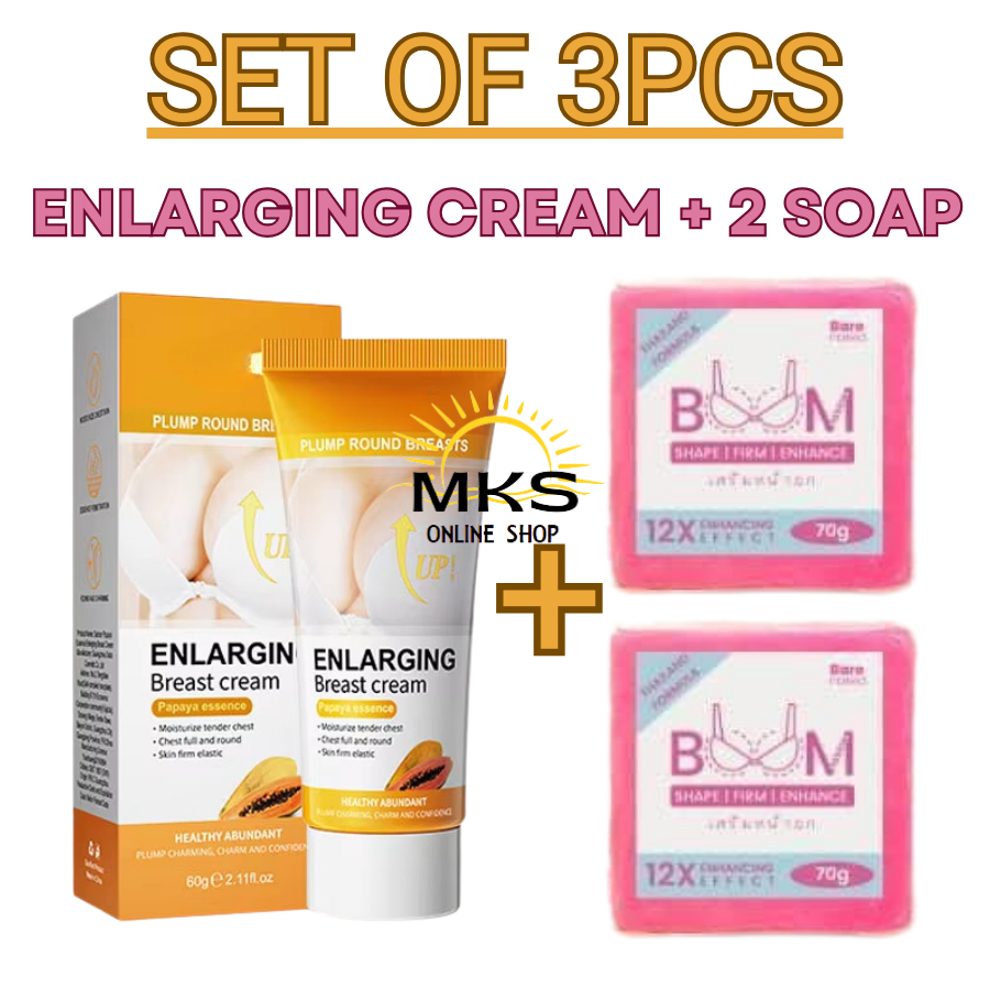Upsize Breast Enlargement Cream 60g Growth Boom Enhancer Soap 70g Plumping Chest Care | Shopee ...