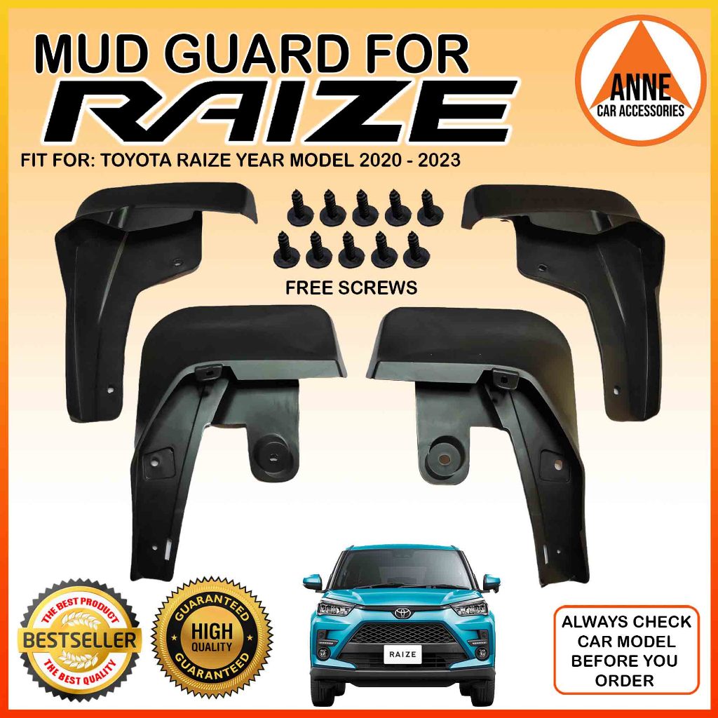 WITH Free Screw Set Mud Guard for Toyota Raize 2022 2023 2024 2025 Mud ...