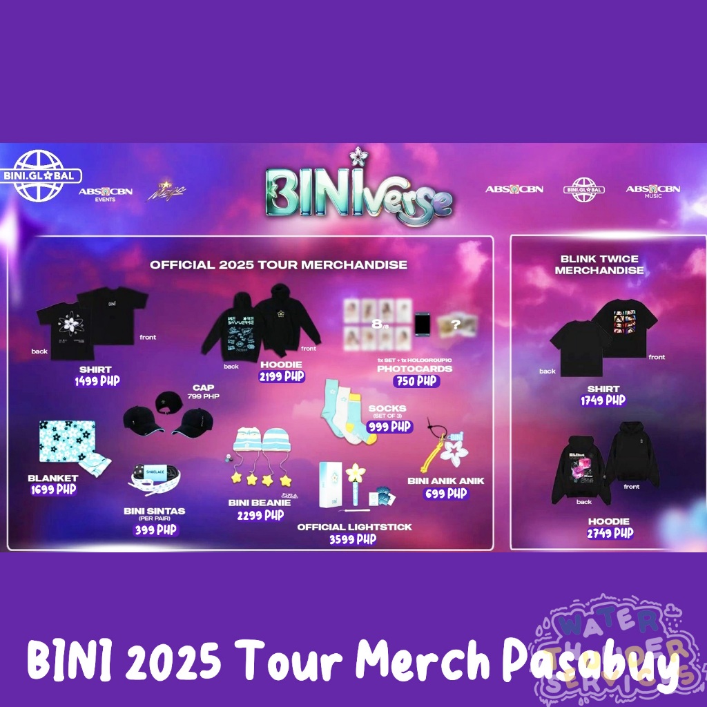 BINI Merch Grand BINIVerse Official 2025 Tour Merchandise Pasabuy Off ...
