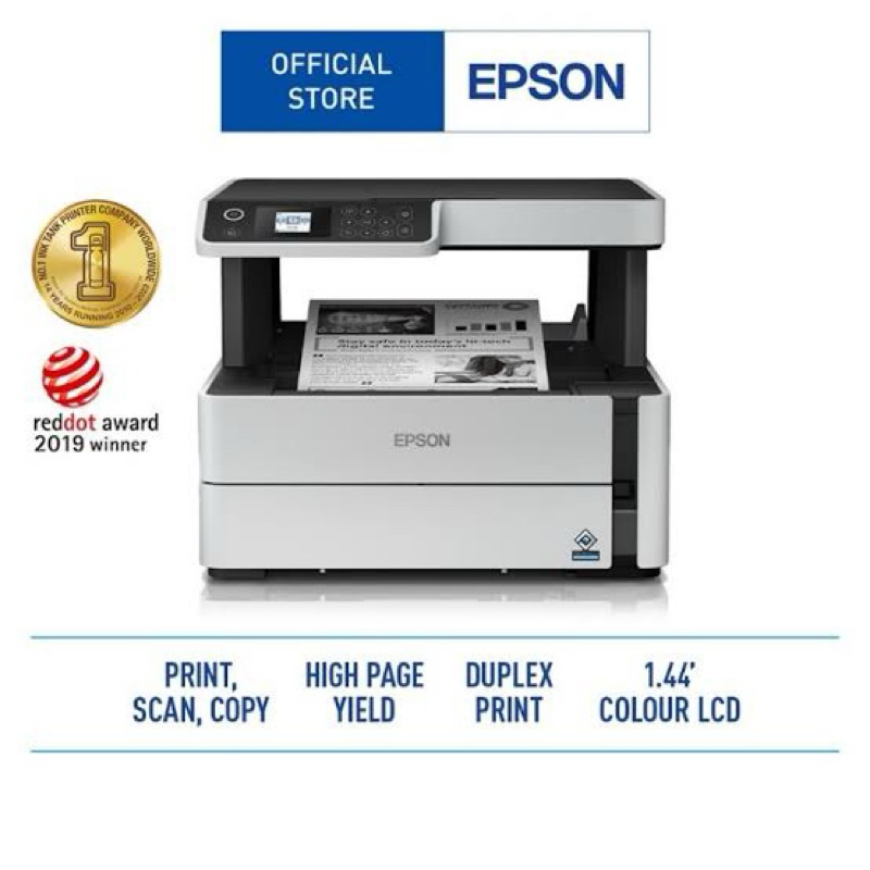 EPSON Ecotank M2140 Monochrome All-In-One Ink Tank Printer | Shopee ...