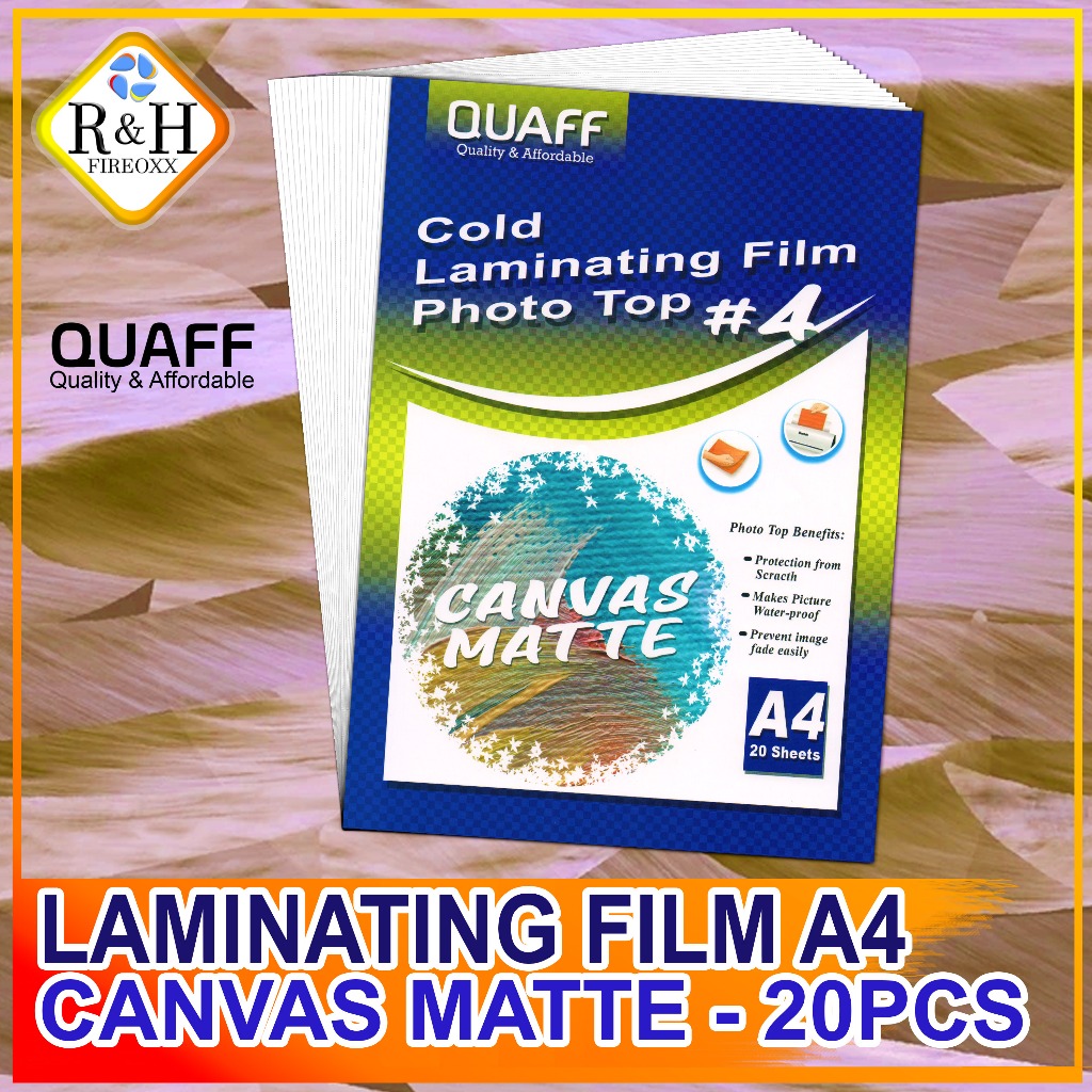 QUAFF LAMINATING FILM | A4 Canvas Matte 4 | 20pcs | Shopee Malaysia