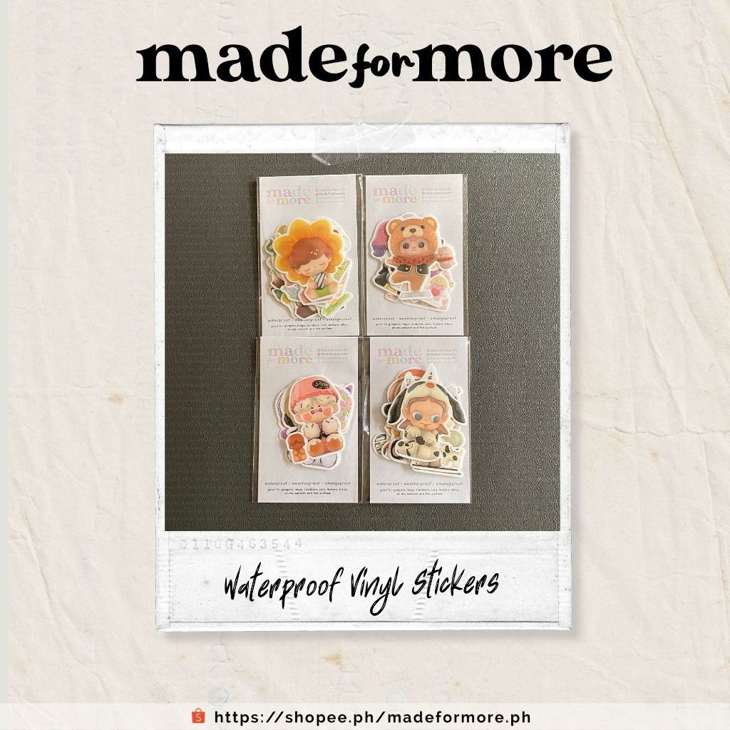 DIMOO, PINO JELLY, MINICO, ZSIGA Waterproof Vinyl Sticker Set | Made ...