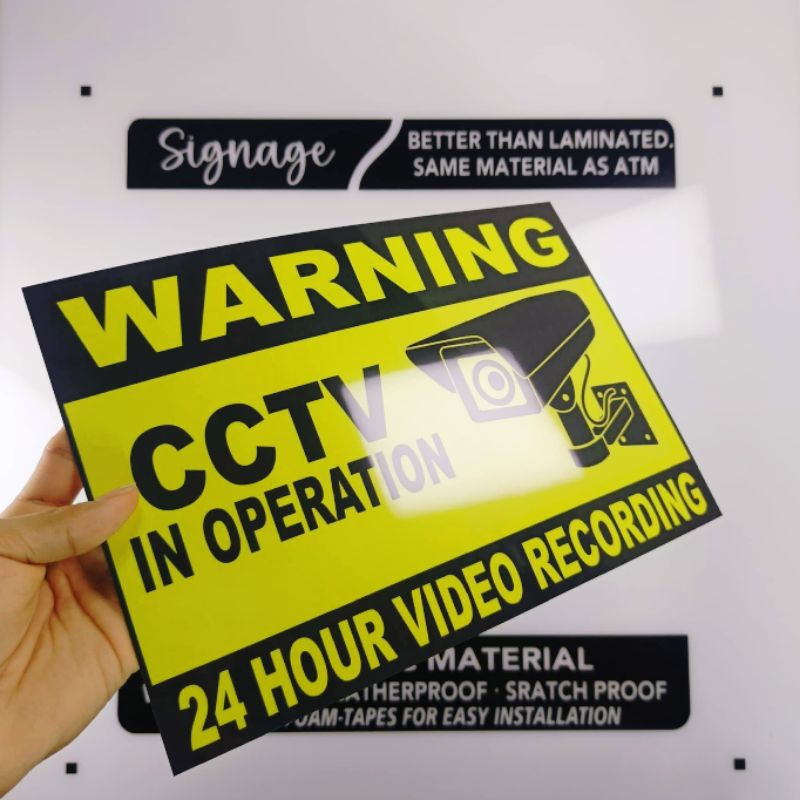 SIGNAGE - WARNING CCTV IN OPERATION - 24 HOUR VIDEO RECORDING - PVC ...