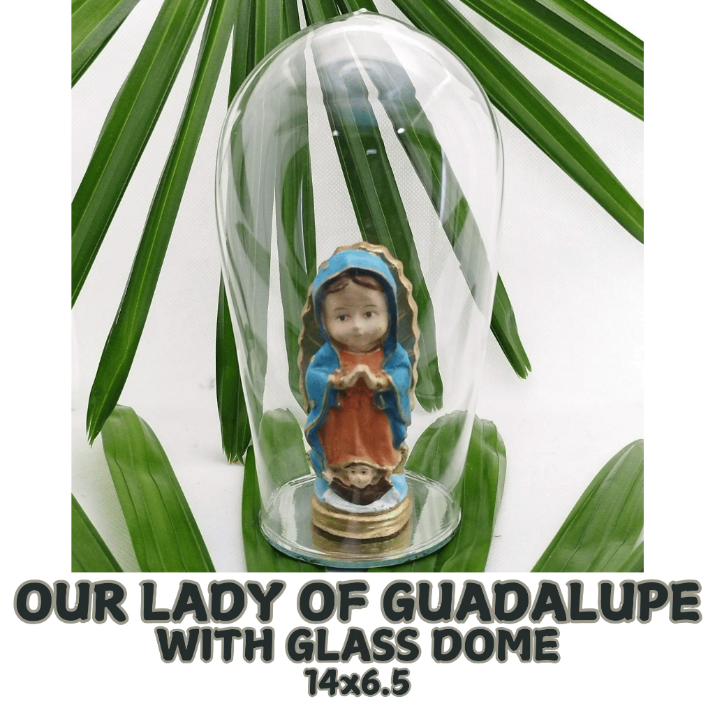 Chibi Our Lady of Guadalupe Religious Mini Statues with Glass Dome ...