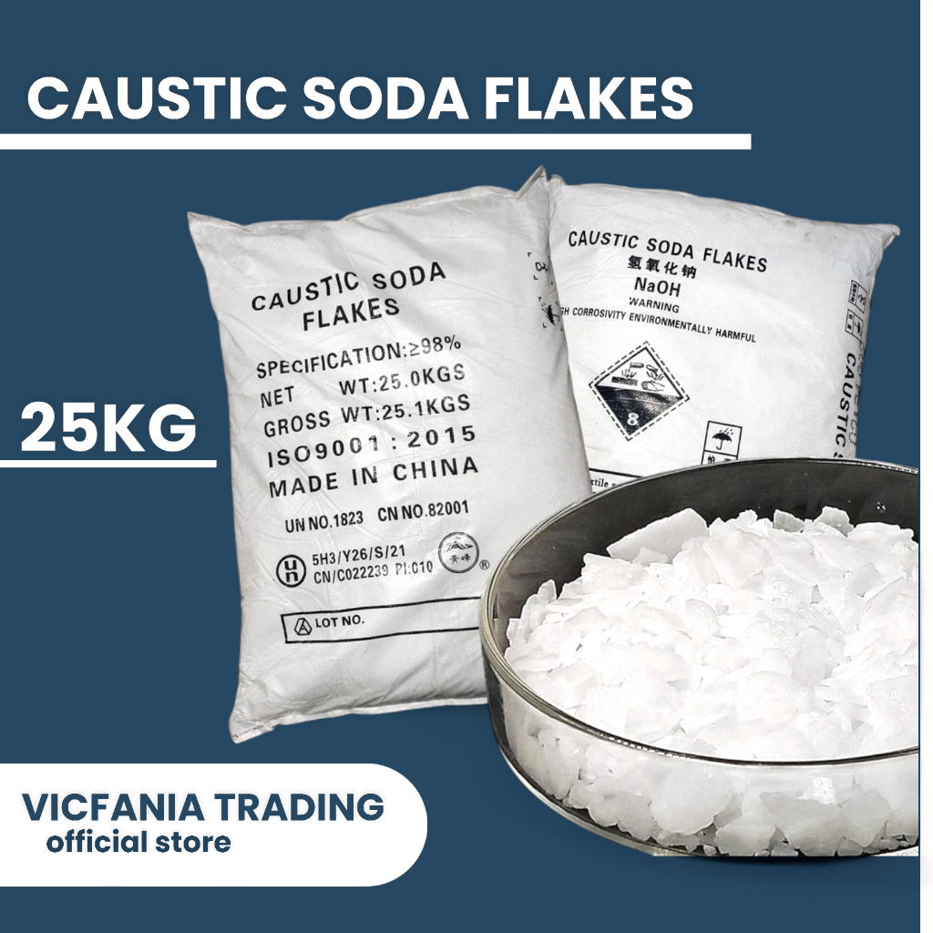 Caustic Soda Flakes / Sodium Hydroxide / Lye 25kg | Shopee Malaysia