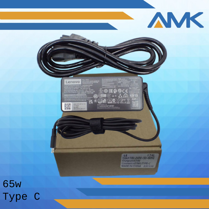 (Rectangle)20V 3.25A USB-C Type C 65w Laptop Charger for lenovo ...