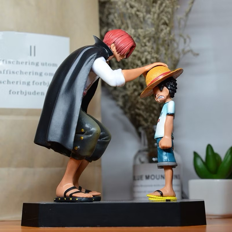 Shanks and luffy One Piece figure, 17.5cm, plastic sealed, knock off ...