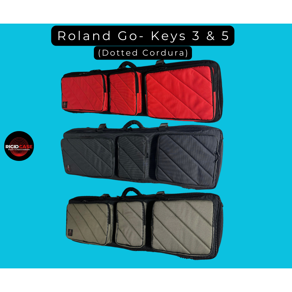 ROLAND GO KEYS 3 &5 PIANO KEYBOARD BAG CASE FULLY PADDED DOTTED CORDURA ...