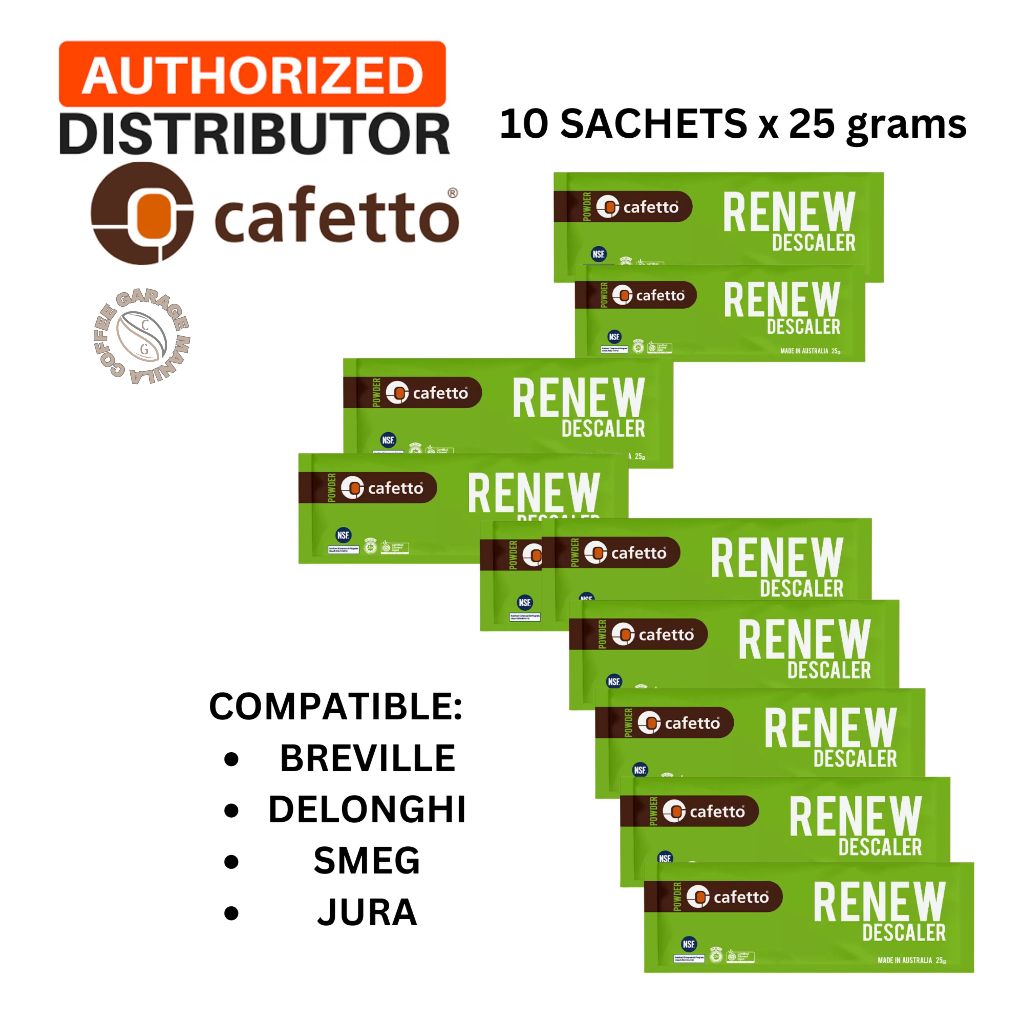 Cafetto RENEW/RESTORE BUNDLES Espresso Machine Descaler Powder (25g ...