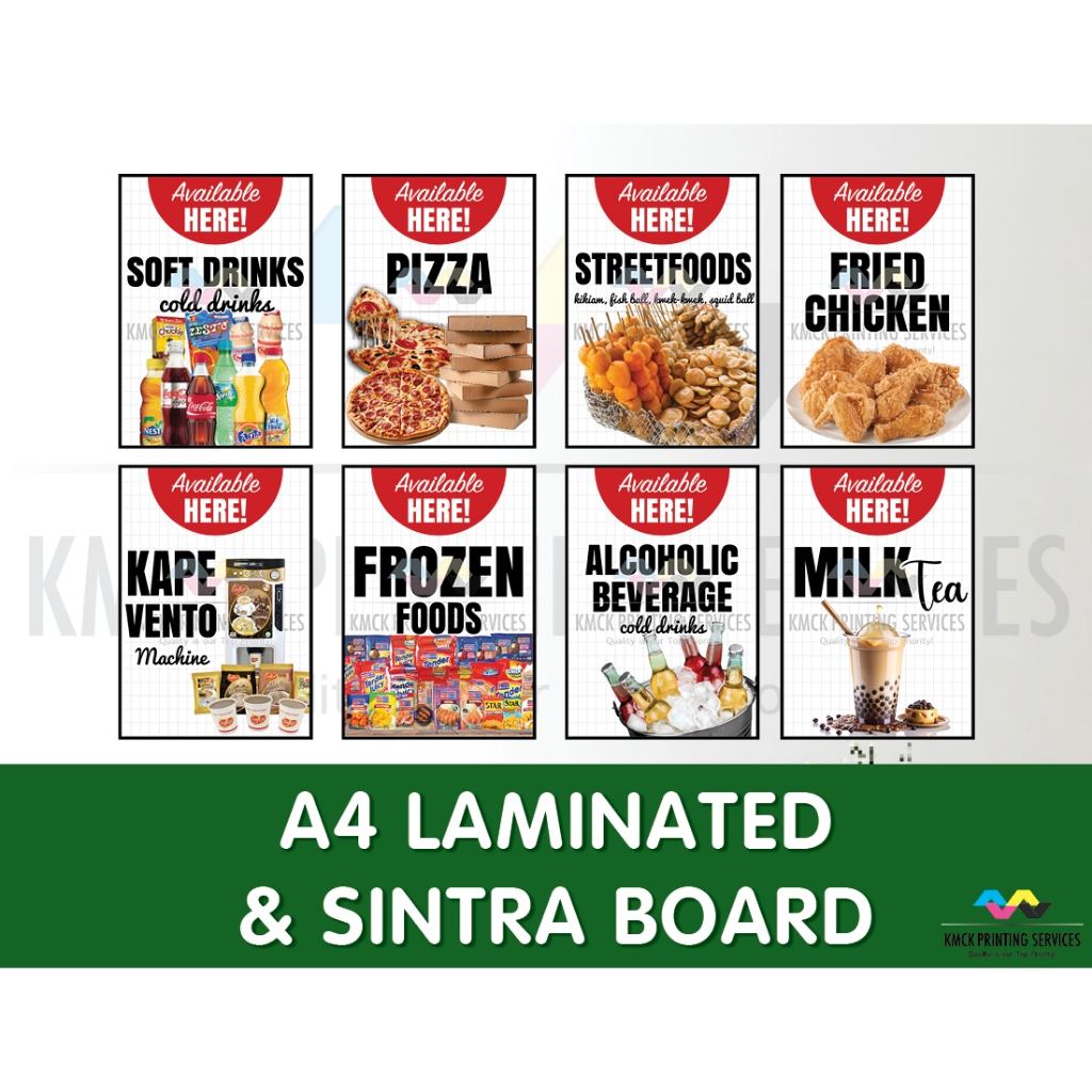 Available Here SOFT DRINKS, PIZZA, STREETFOODS, KAPE VENTO MACHINE ...