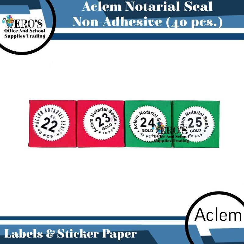 Aclem Gold Notarial Seal /Certificate Foil Seal Non-Adhesive (40 pcs./pack) | Shopee Malaysia
