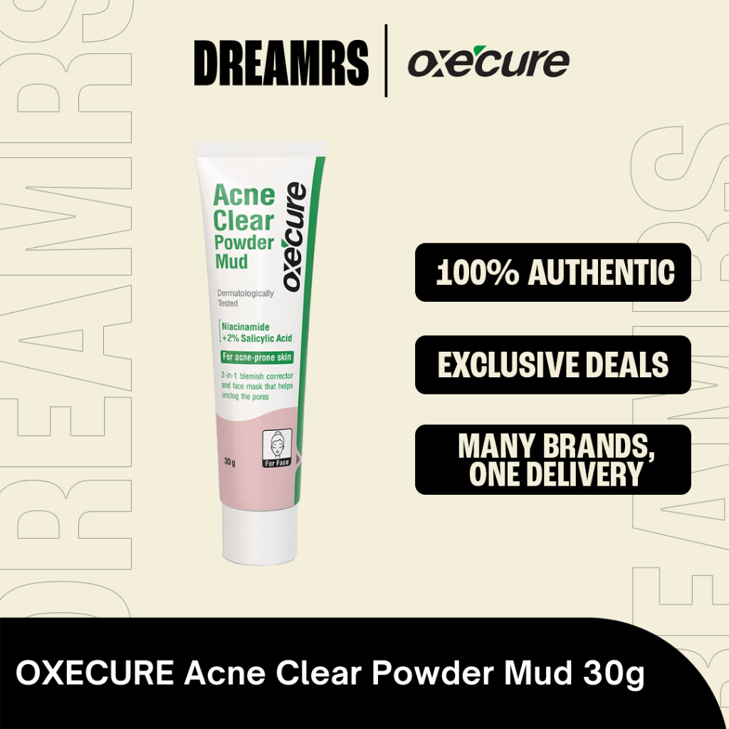 OXECURE Acne Clear Powder Mud 30g (DREAMRS) | Shopee Malaysia