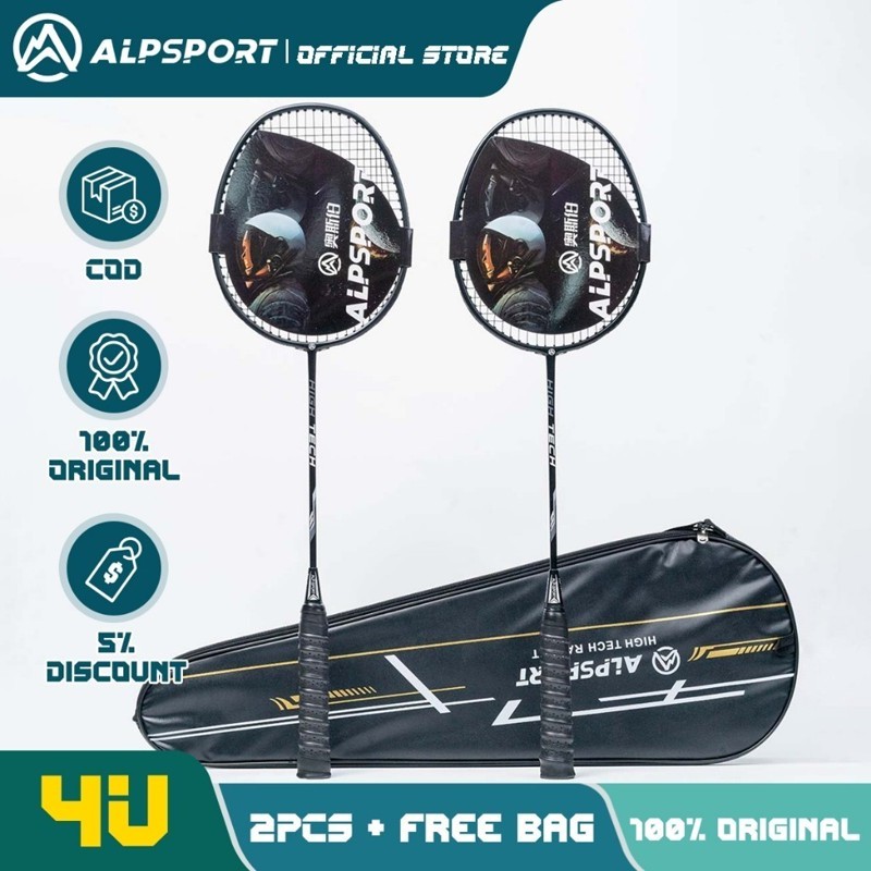 ALP RR 4U 25LBS Badminton Racket Design Carbon Fiber Professional ...