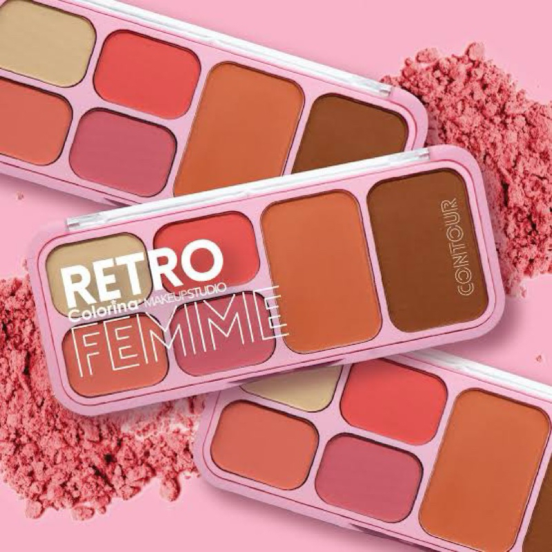COLORINA RETRO PALLETE (blush/contour) | Shopee Malaysia