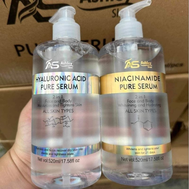 Ashley Shine Niacinamide Pure Serum 2 in 1 Whitening and Hydrating 520ml | Shopee Malaysia