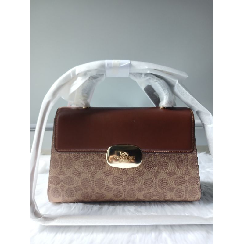 Eliza Top Handle Bag in Signature Canvas(w/ minimal flaw) | Shopee Malaysia