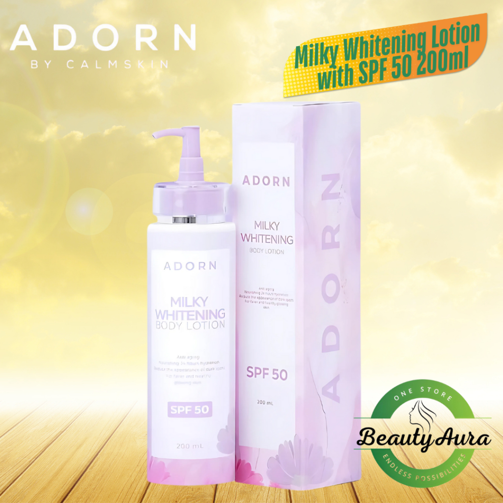 Adorn Milky Whitening Body Lotion SPF50 200mL | Shopee Malaysia