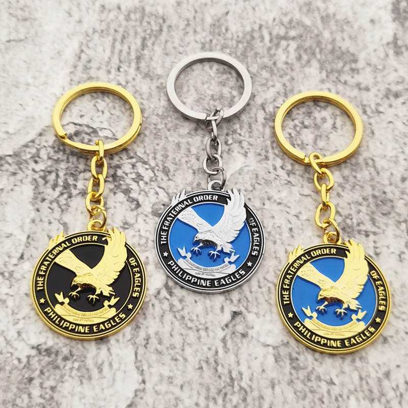 Philippine Eagles Keychain The Fraternal Order of Eagles 3D Gold Plated TFOE Zinc Alloy Keychain ...